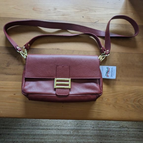 Divina Firenze | Bags | Nwt Divina Firenze Abbi Crossbody In Red | Poshmark